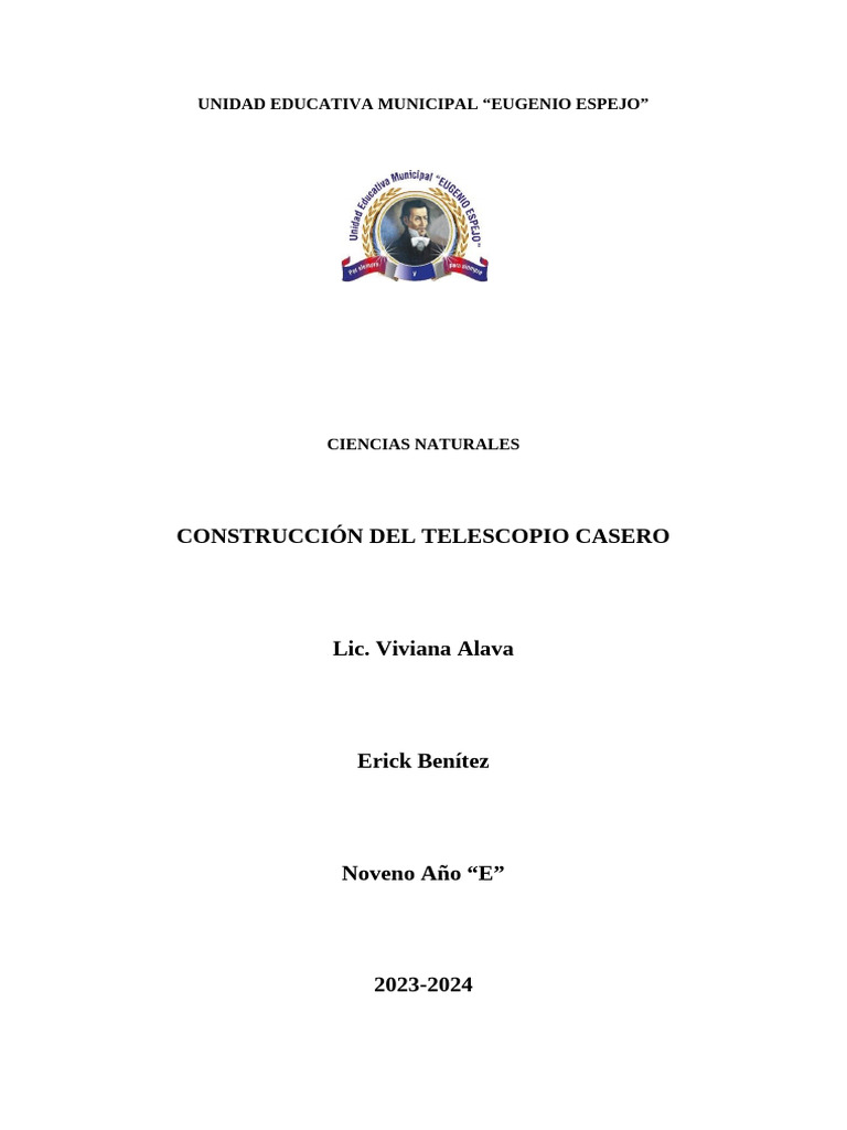 Telescopio Casero con Material Reciclable | PDF | Telescopio | Cielo
