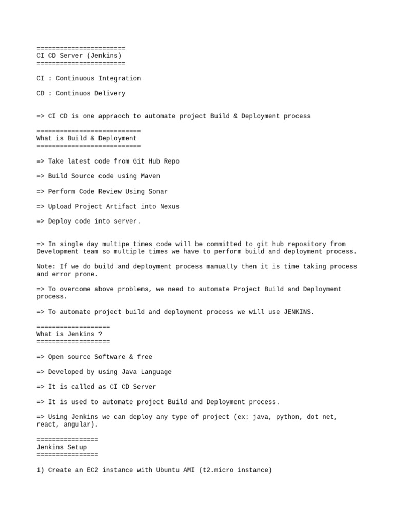 09 - Jenkins Running Notes | PDF | Software Development | Software