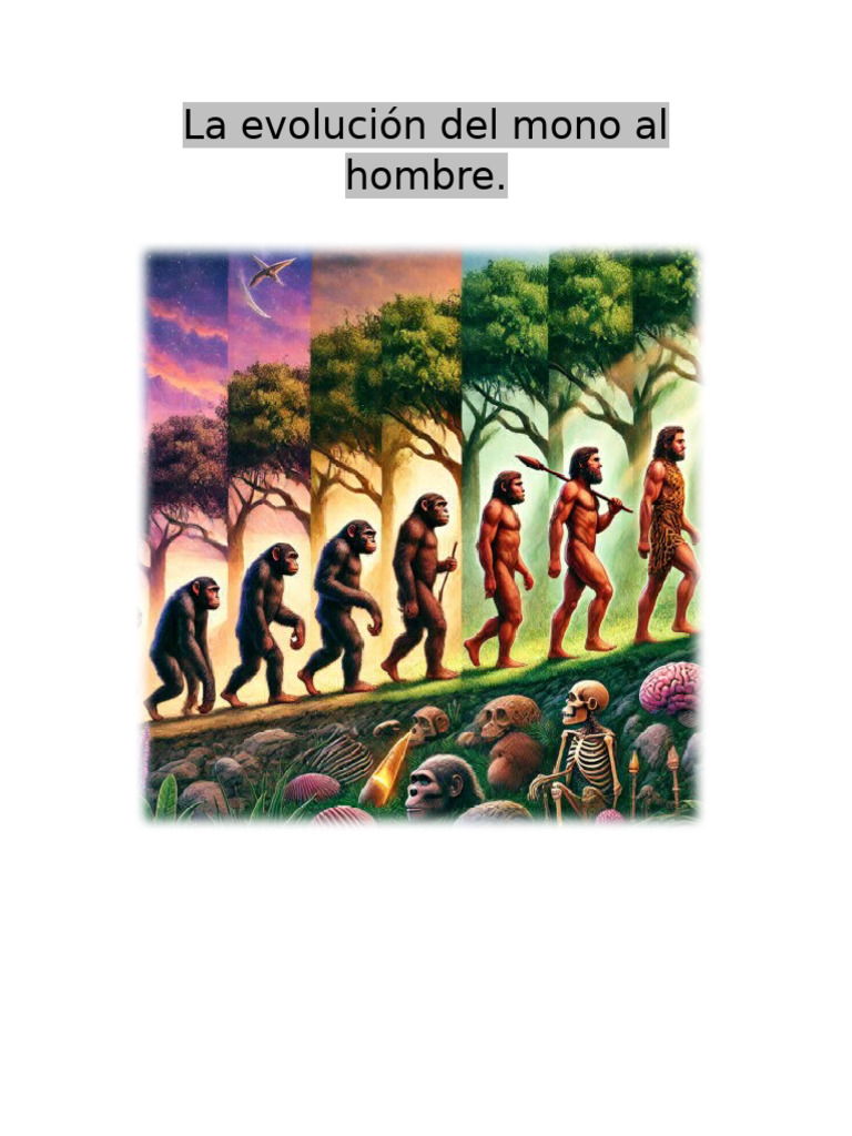 Evolución del Mono al Hombre | PDF | Homo | Ciencias sociales