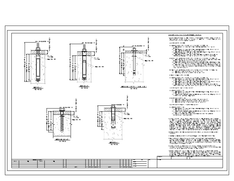 Typical Details Post-Installed Mechanical Anchors | PDF
