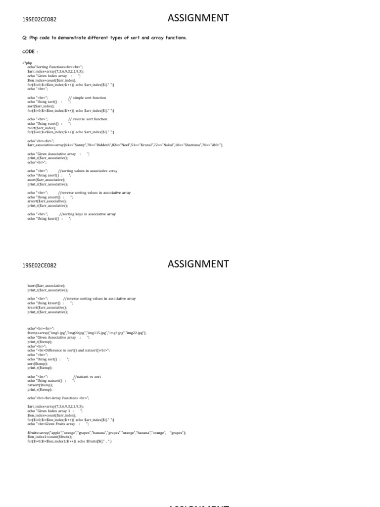 Assignment4 PHP | PDF