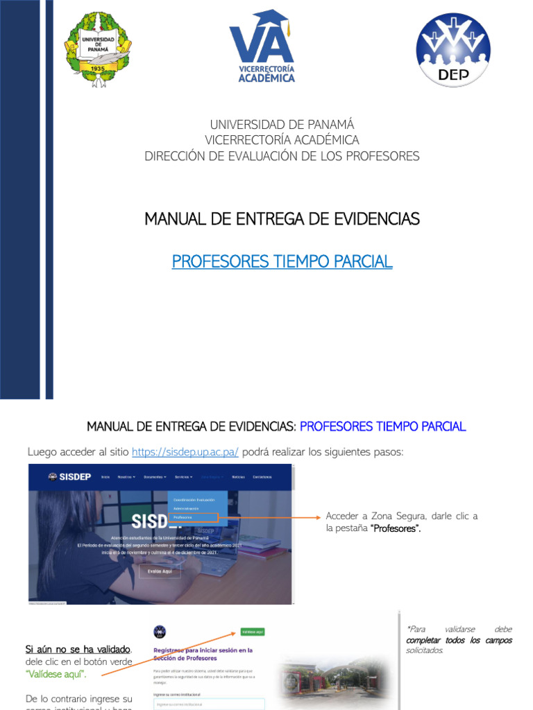 Manual de Entrega de Evidencias Prof. TP | PDF Manual de Entrega de Evidencias Prof. TP | PDF