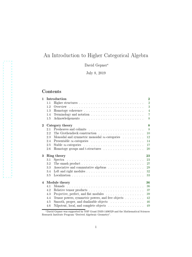 Gepner Higher | PDF