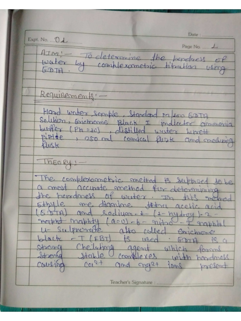 Chemistry practical ,1,2,3 | PDF