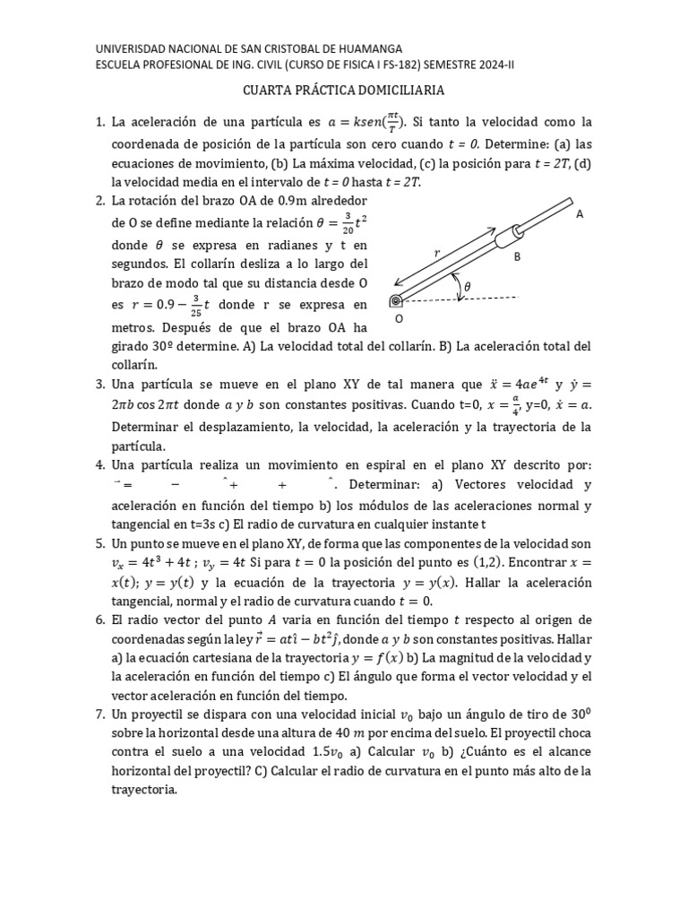 CUARTA PRÁCTICA DOMICILIARIA | PDF