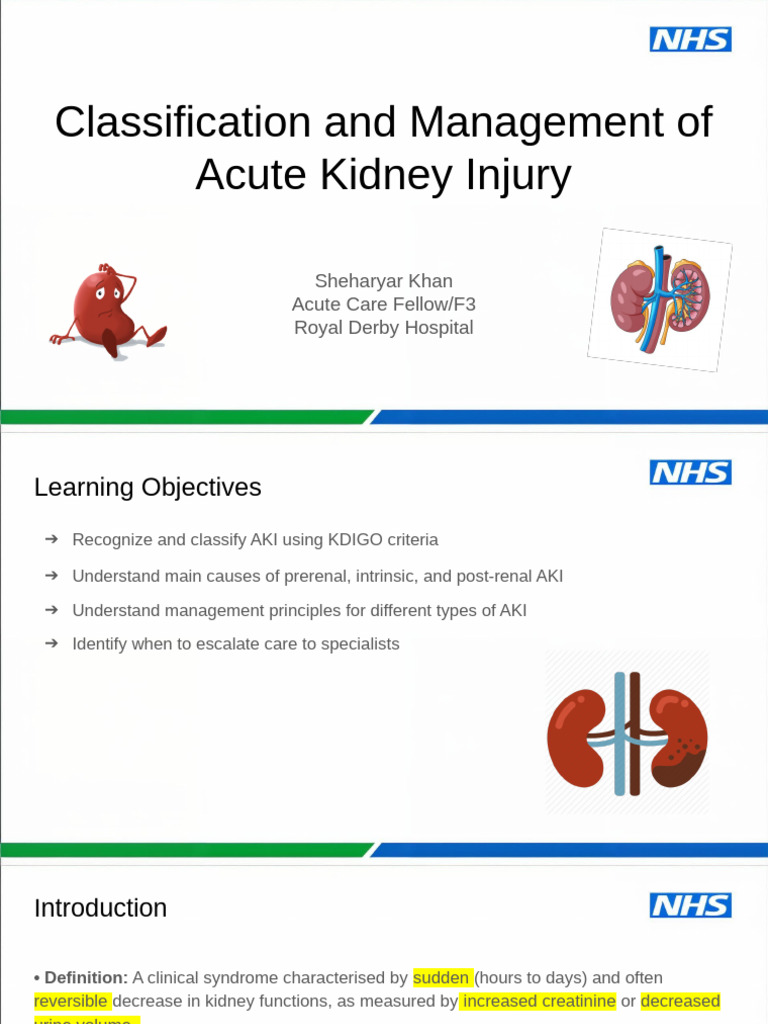 Classification and Management of Acute Kidney Injury | PDF