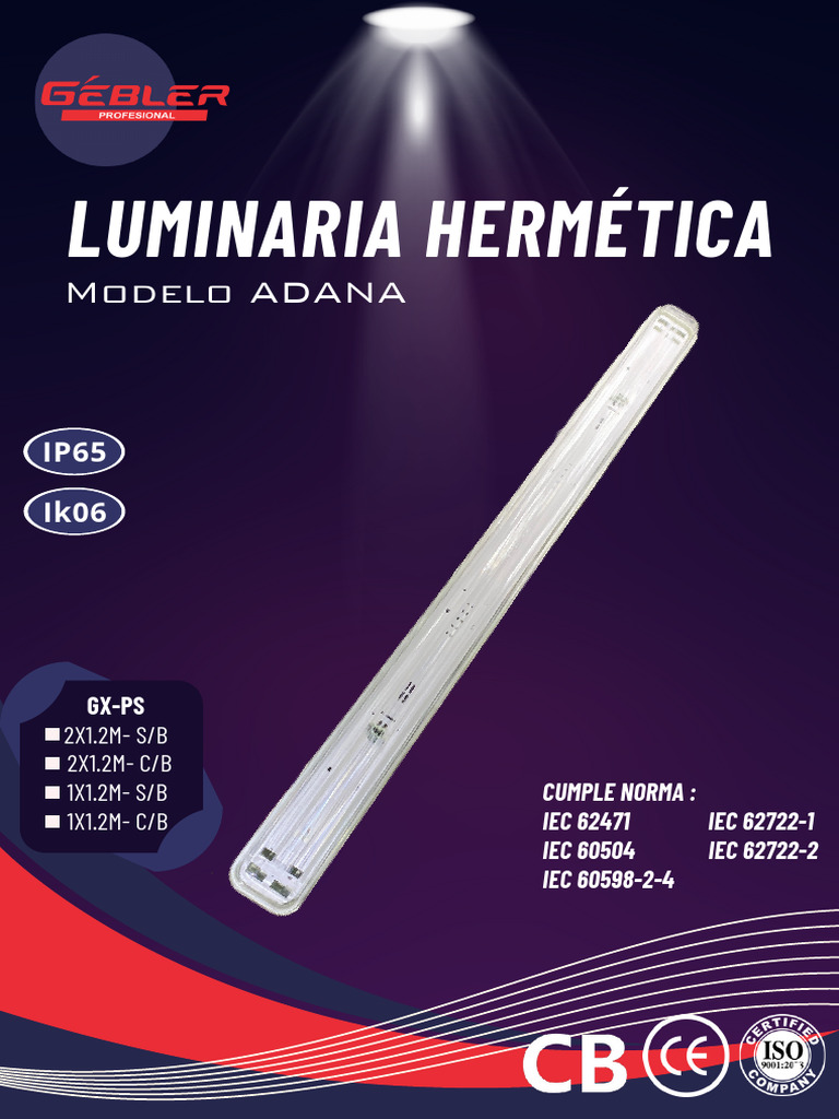 FICHA LUMINARIA LINEAL | PDF