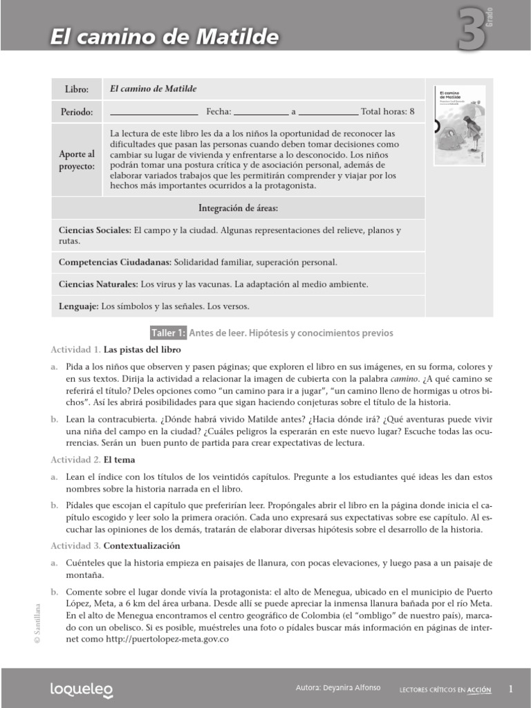 Proylect g3 El Camino de Matilde Pages | PDF