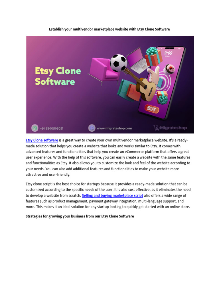 Etsy Clone Software | PDF