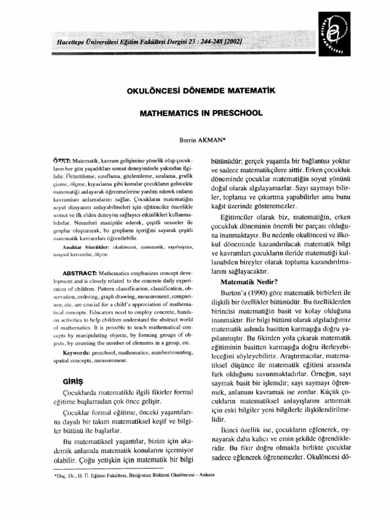 Okul - Ncesi D - Nemde Matematik (#102644) - 87937 | PDF