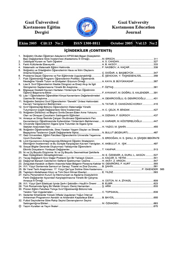 Gazi Universitesi Egitim Fakultesi Ogren | PDF Gazi Universitesi Egitim Fakultesi Ogren | PDF