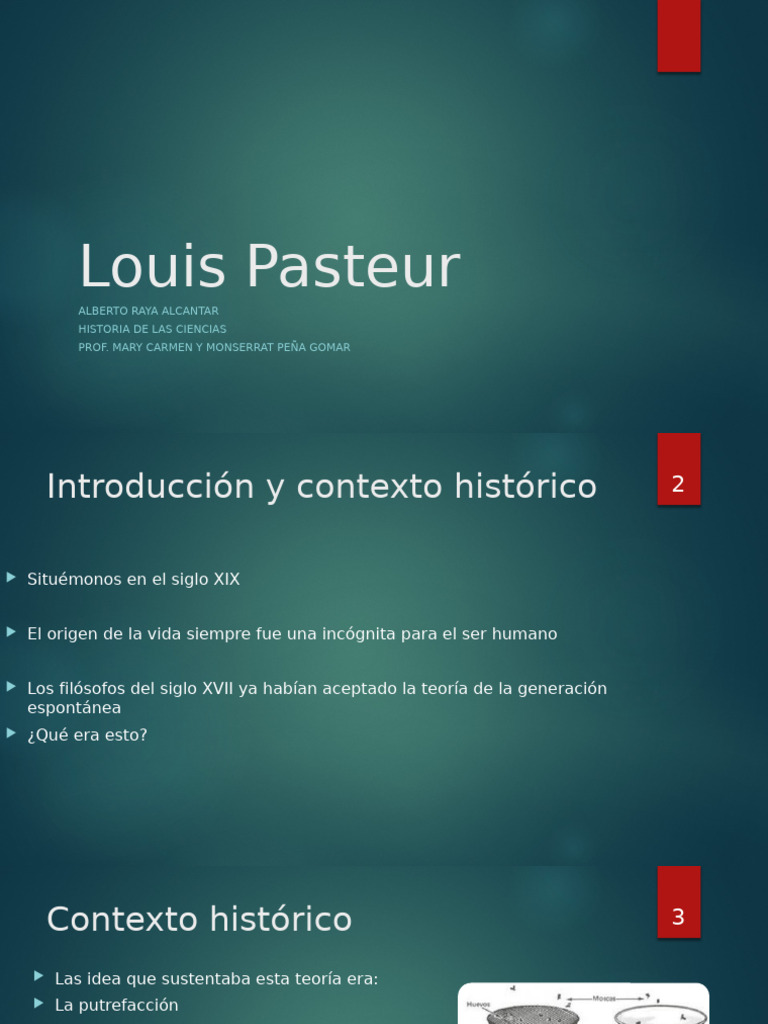 Presentación Sobre Louis Pasteur y Su Impacto en La Ciencia Moderna | PDF | Luis Pasteur ...