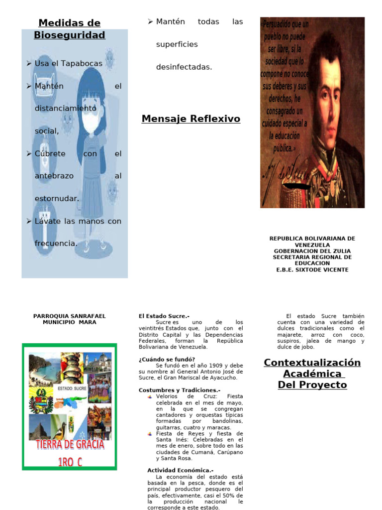 TRIPTICO sucre | PDF