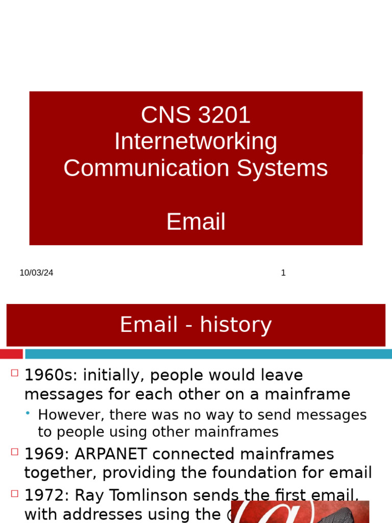 Lecture 3 - Email Communication System | PDF
