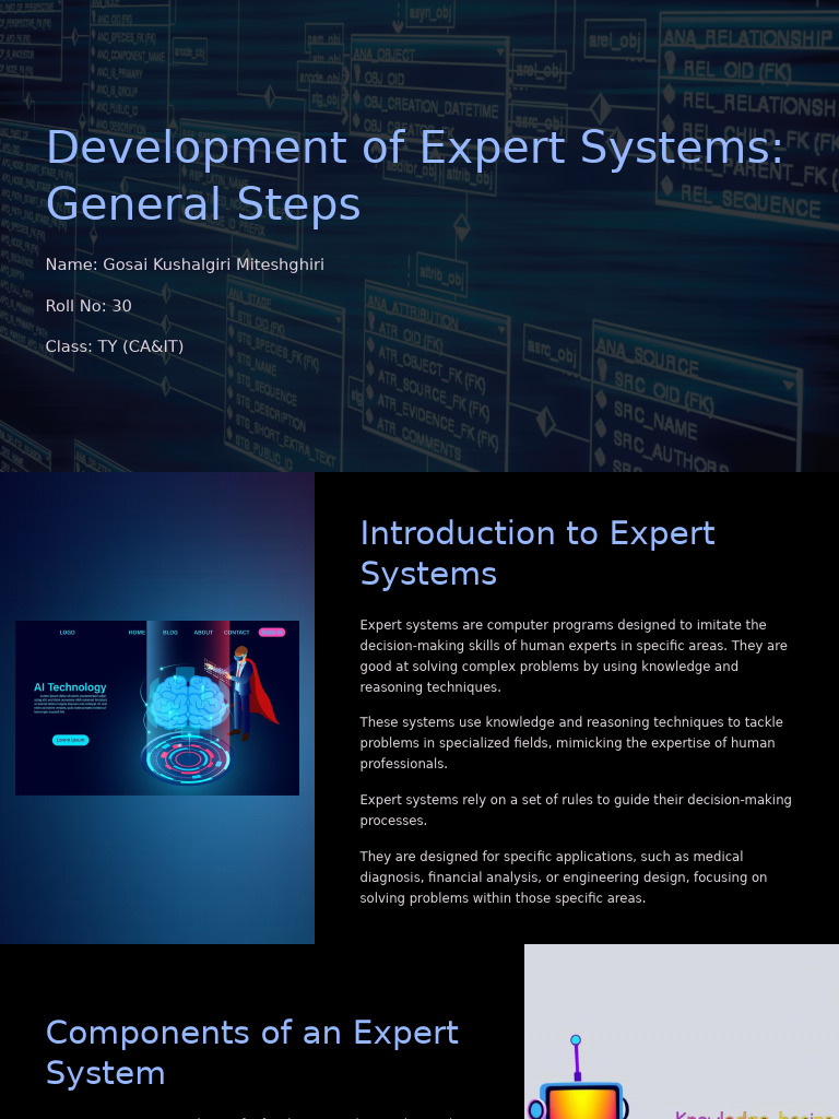 Development of Expert Systems General Steps | PDF