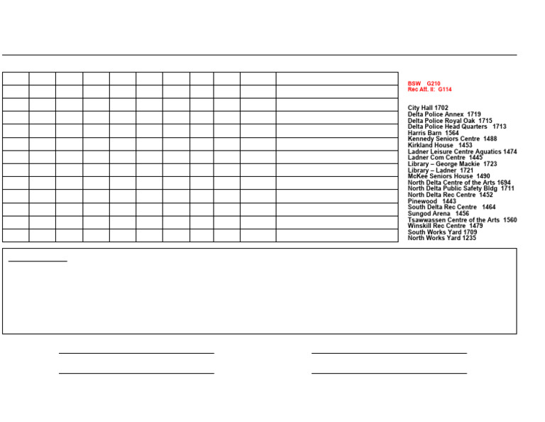 BSW Rec Att 2 Time Card 2 | PDF
