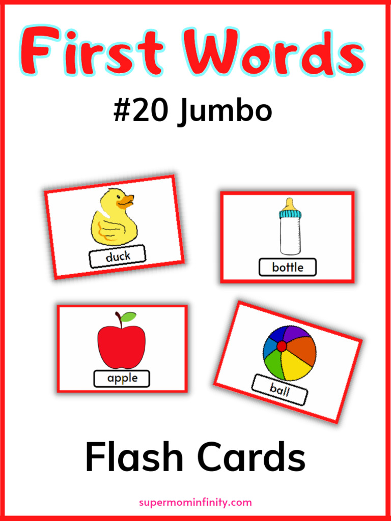 Baby Toddler First Words Flash Cards | PDF