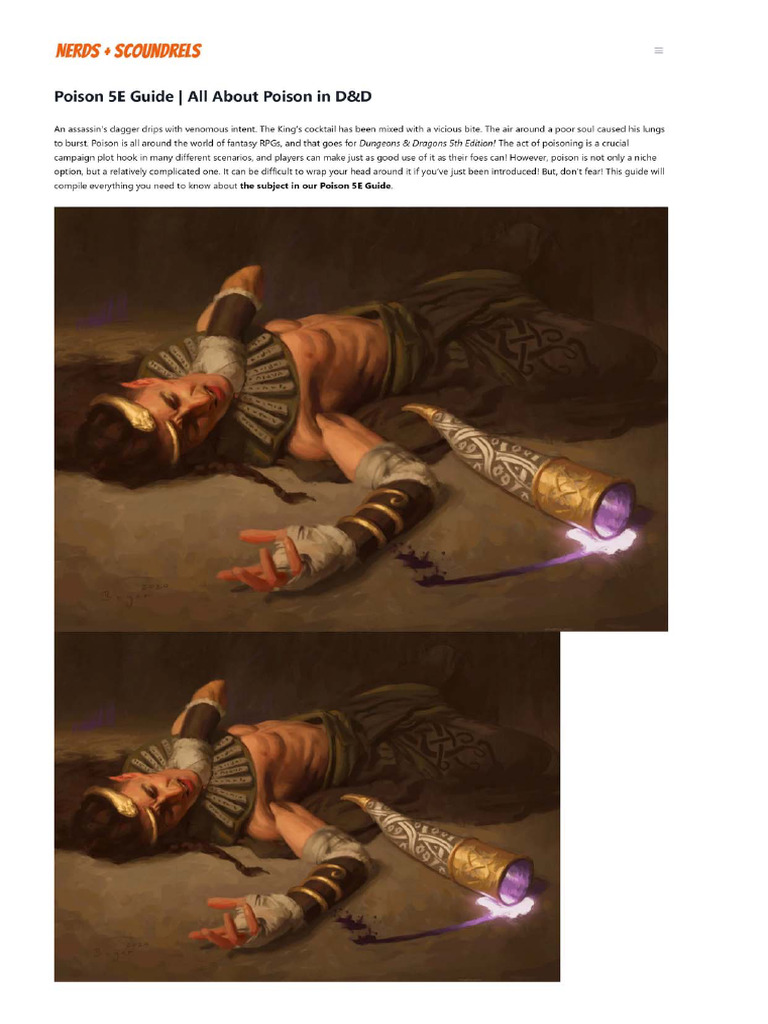 Poison 5E Guide - All About Poison in D&D - Nerds & Scoundrels | PDF