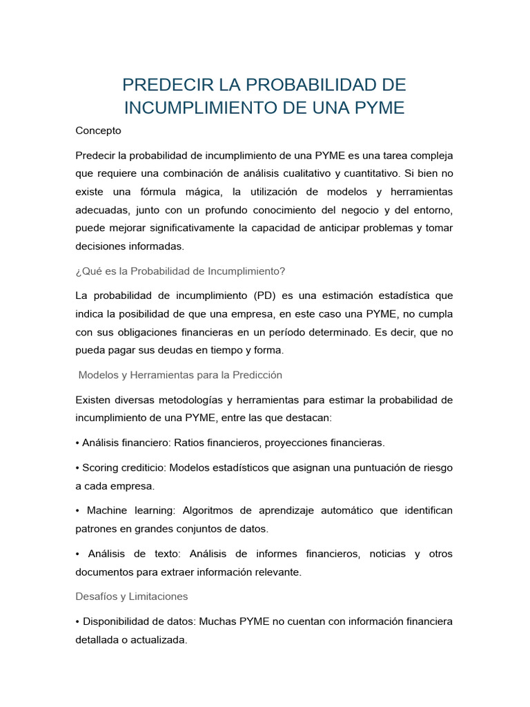 PYME | PDF | Business | Deuda