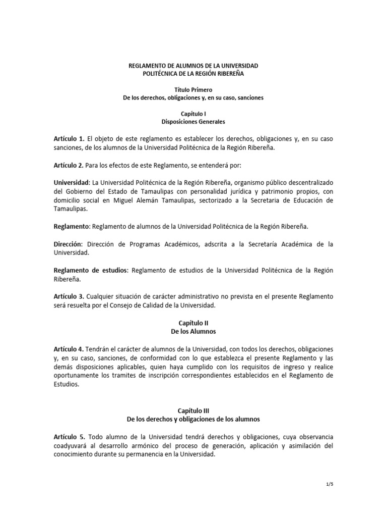 Uprr II Reglamento de Alumnos de La Uprr | PDF