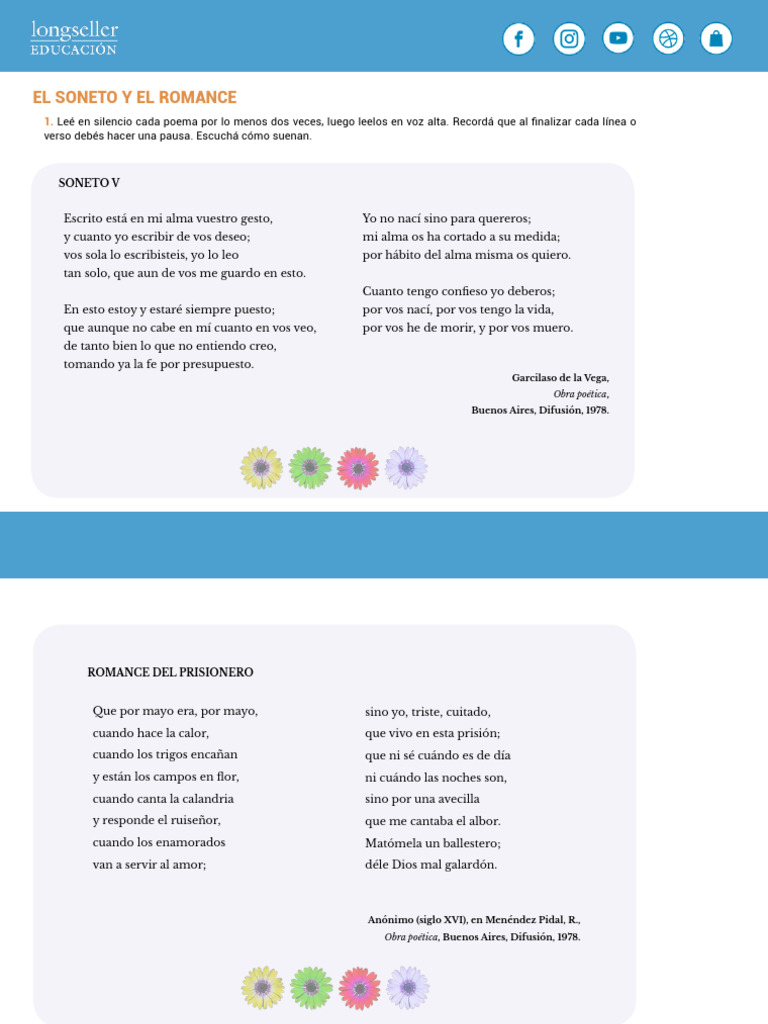 9 El Soneto y El Romance | PDF