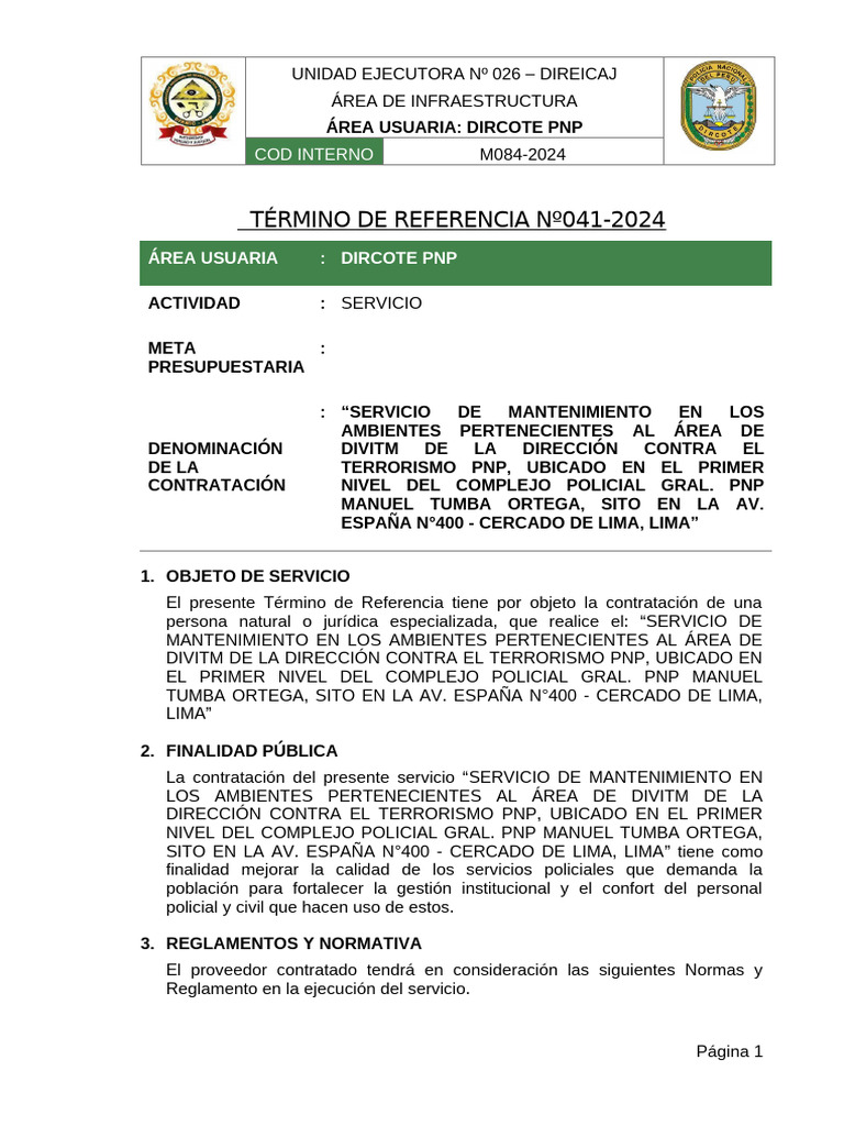M084-TDR-2024 - ACTUALIZADO | PDF
