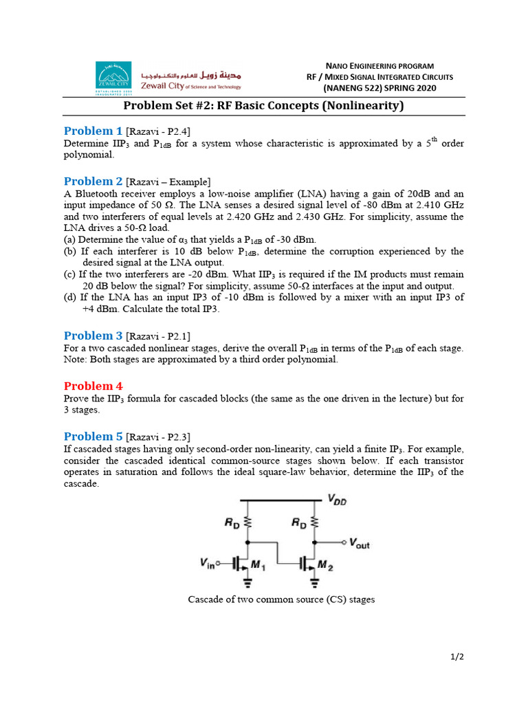 NANENG 522 Problem Set 2 | PDF