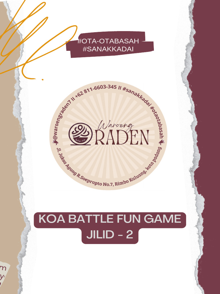 Proposal Koa Battle Fun Games Warung Raden 2 | PDF