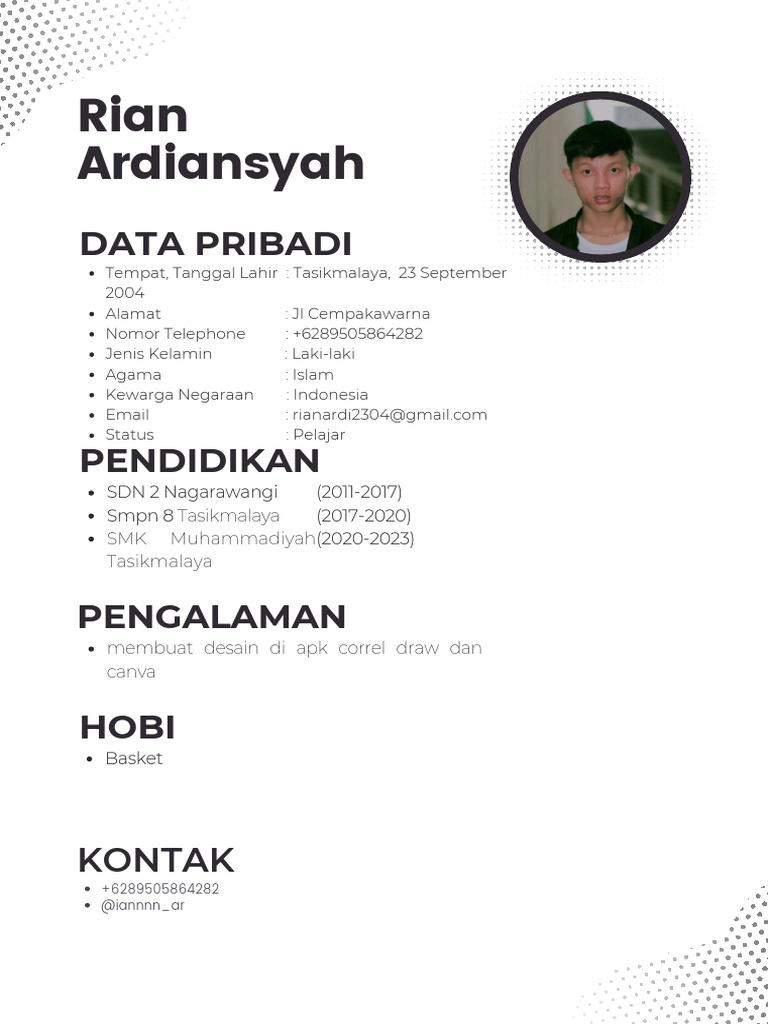 CV Rian | PDF