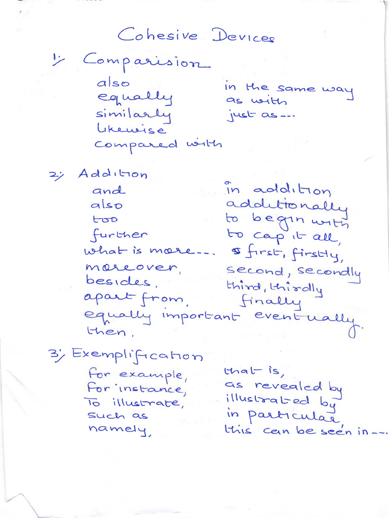 Cohesive Devices | PDF