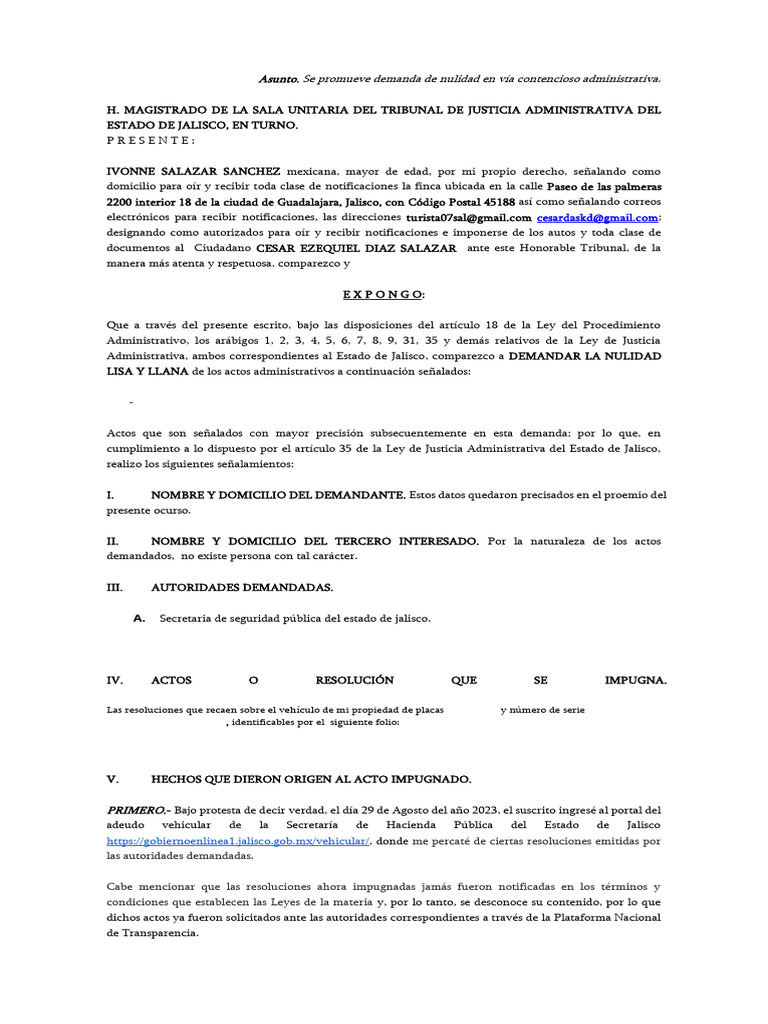 Ivonne Salazar Sanchez - Docx Solo Multas | PDF | Caso de ley | Demanda judicial