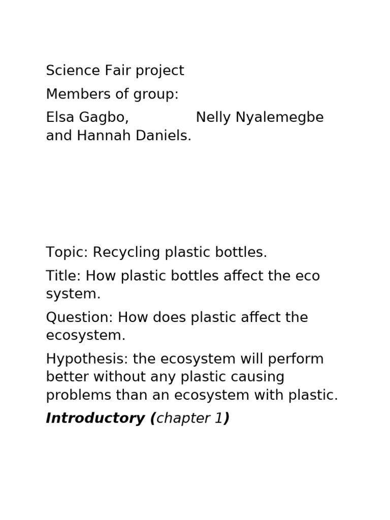 Science Fair Project | PDF