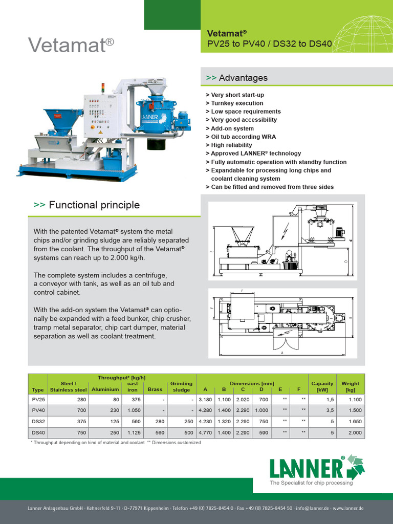 Folder Sistema Vetamat LANNER | PDF