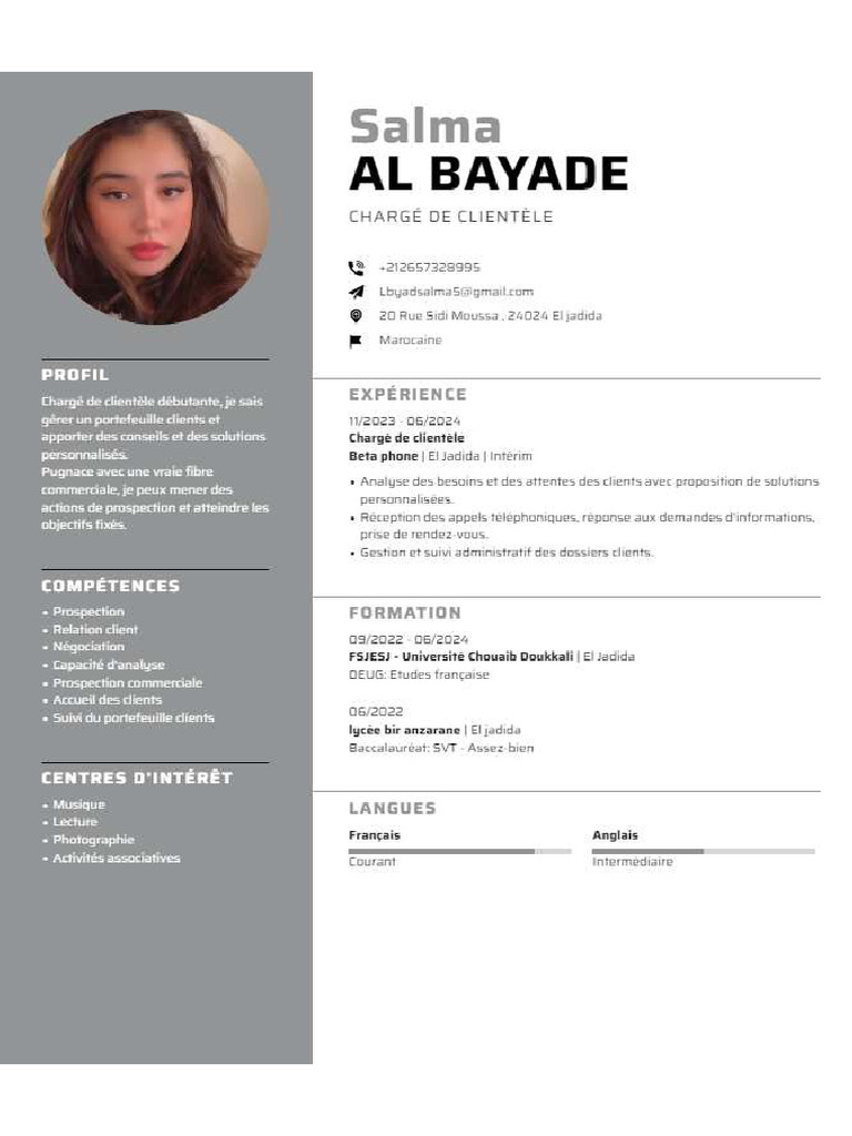 CV Salma Elbayad | PDF