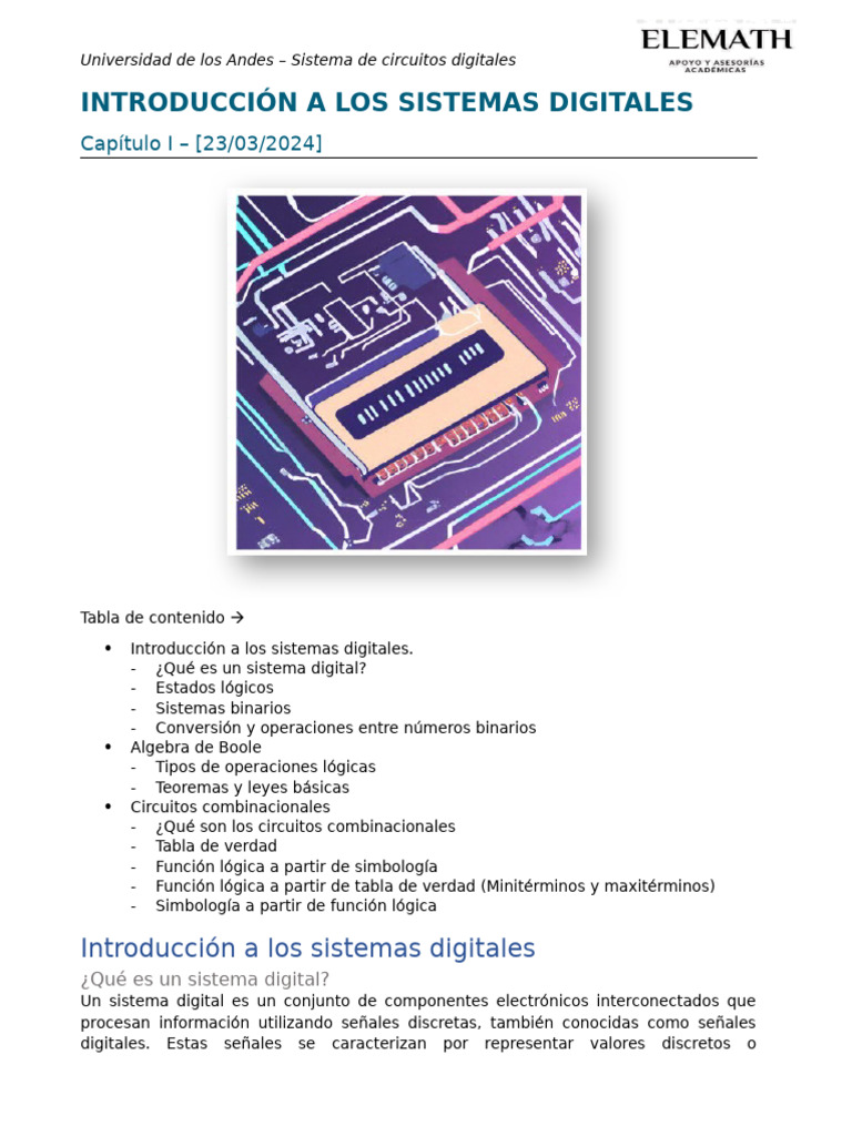 Capitulo I - Circuitos digitales | PDF