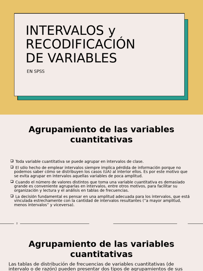 Intervalos de Clase y Recodificación de Variables - 2024 | PDF