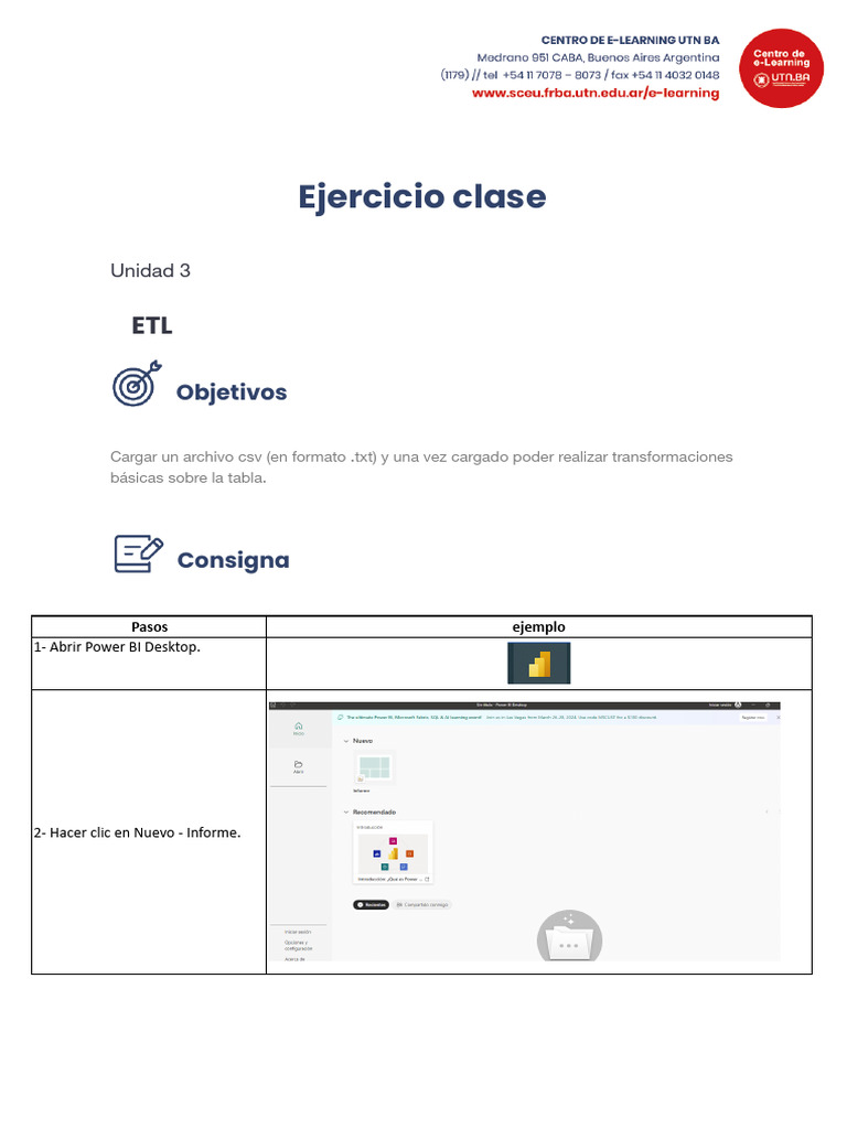 Teoria Ejercicio 2 ETL (Unidad 3) | PDF