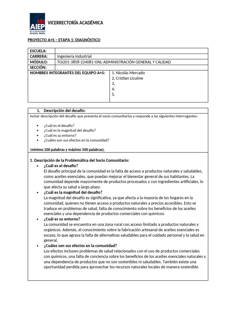Registro Etapa 1 Diagnóstico Pdf