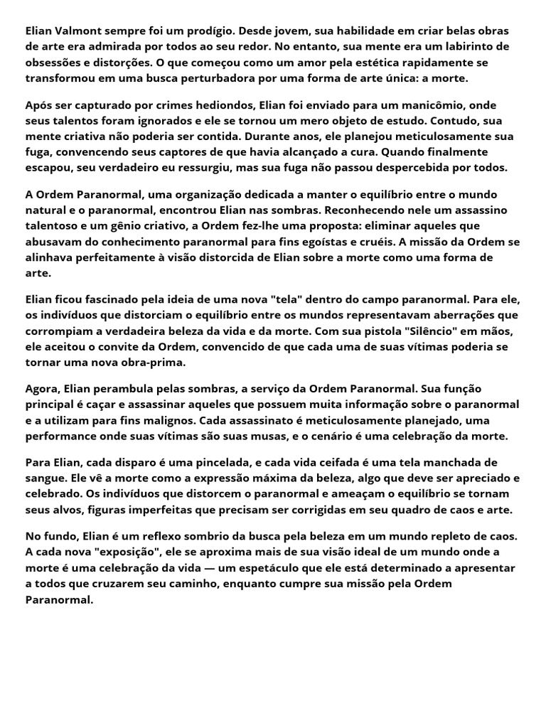 Elian Valmont sempre foi um prodígio. Desde jovem, sua habilidade em ... Elian Valmont sempre foi um prodígio. Desde jovem, sua habilidade em ...