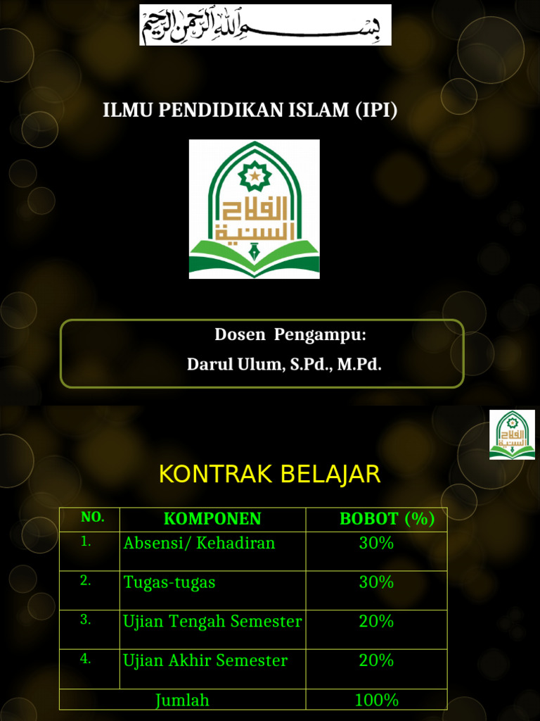 TMTK 3. Dasar Dasar Pendidikan Islam | PDF | Karier & Perkembangan