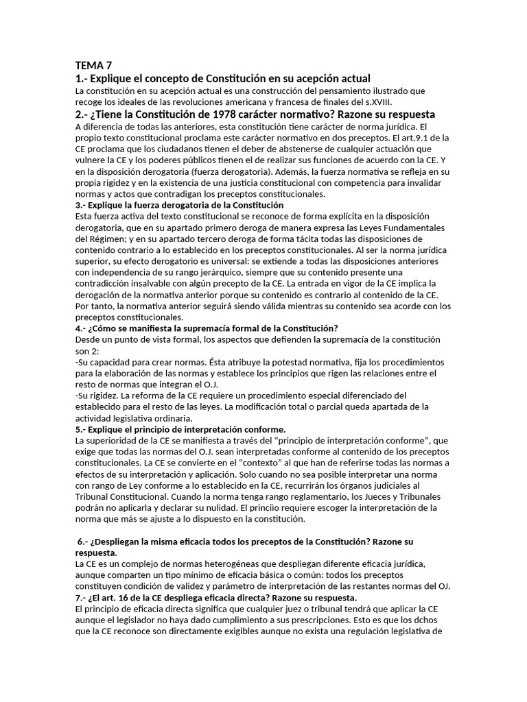 Preguntas Consti | PDF