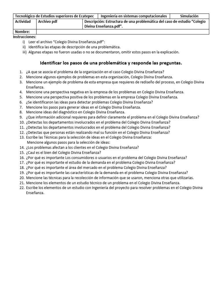 Actividad Caso Practico Metodologia de Una Problematica (3) | PDF