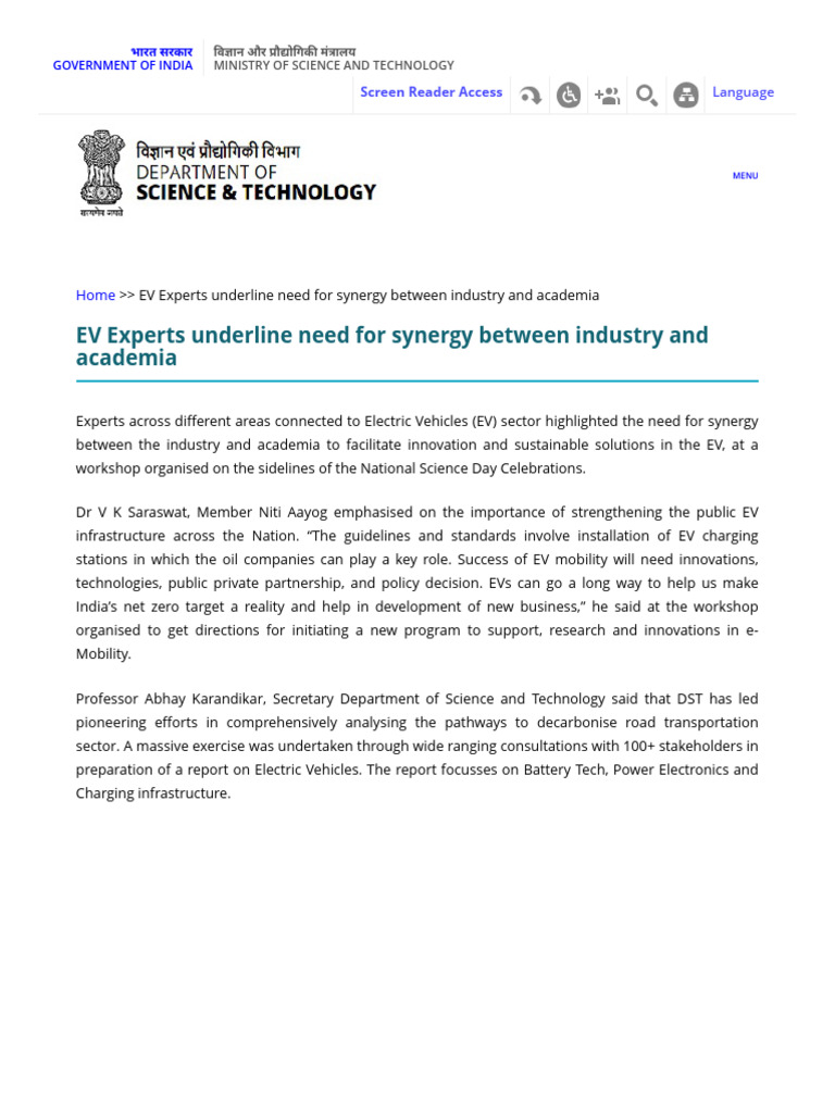 EV Experts Underline Need For Synergy Between Industry and Academia ...