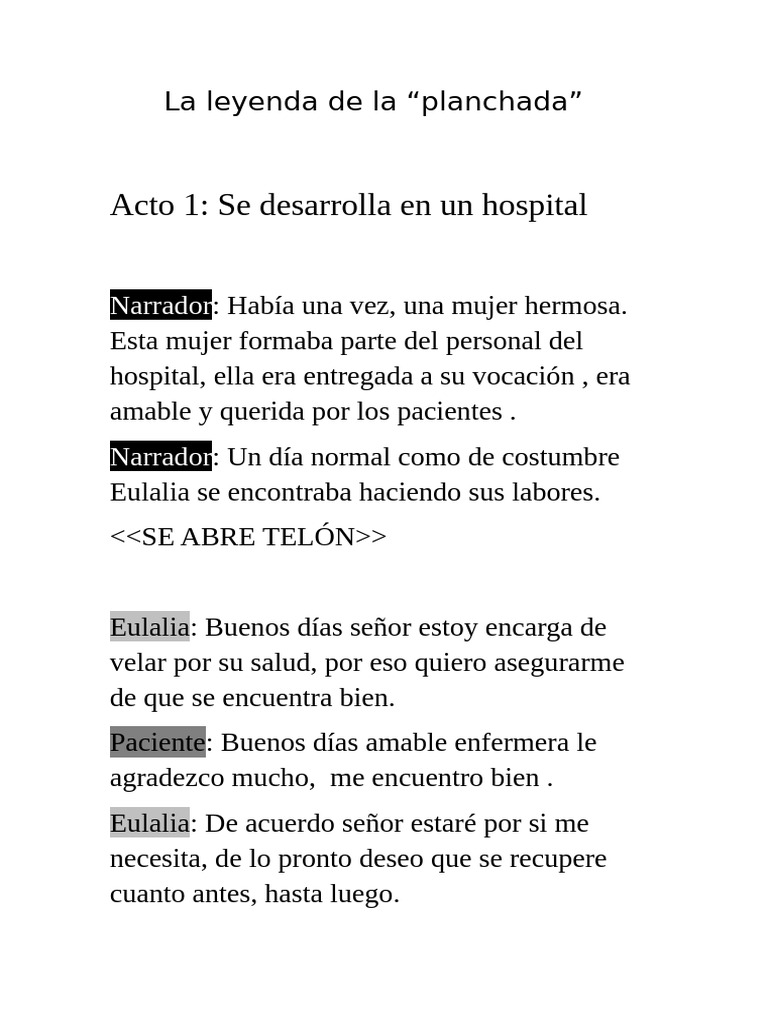 La leyenda de la plancha | PDF