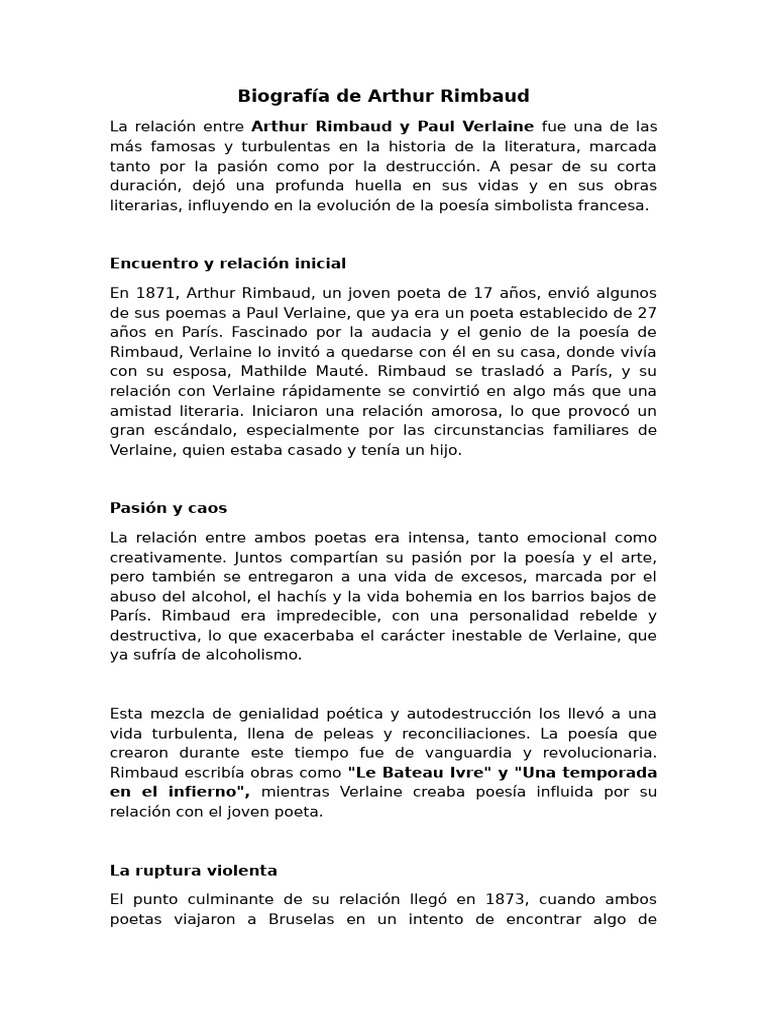 Relación de Paul y Arthur | PDF