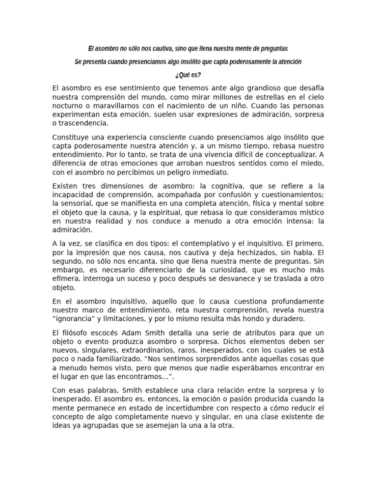 Asombro | PDF | Verdad | Filosofía