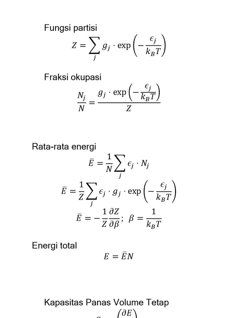 Fisika Statistik Pekan 7 | PDF