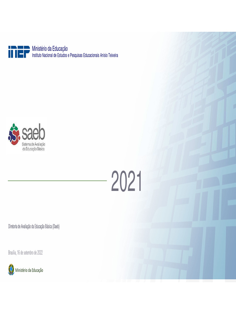 Apresentacao Saeb 2021 | PDF