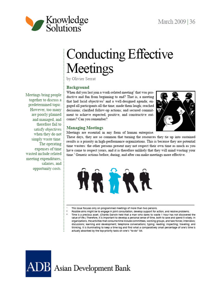 Conducting Effective Meetings | PDF