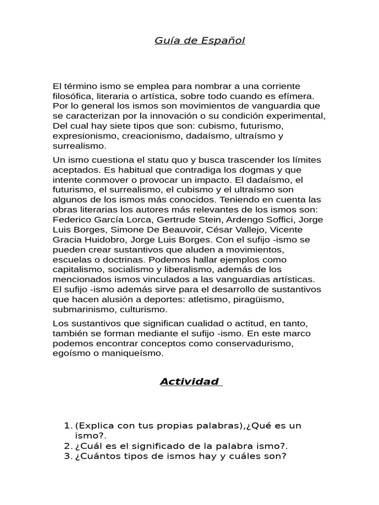 Guia de Español | PDF